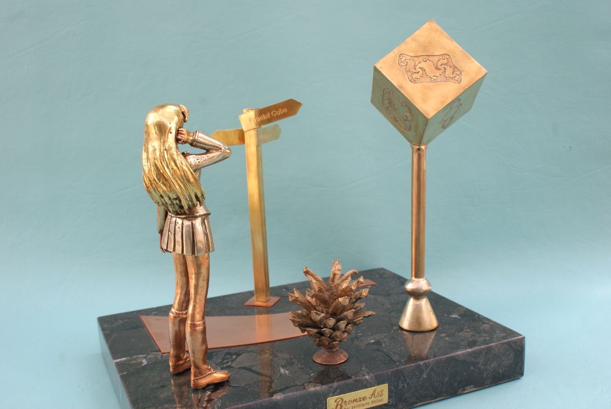 Project - Mandelbrot Cube - Bronze Art by William Miles